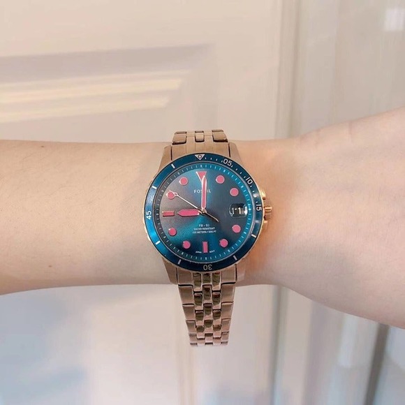 Fossil | Accessories | Fossil Es4767 Fb Threehand Date Rose Goldtone ...